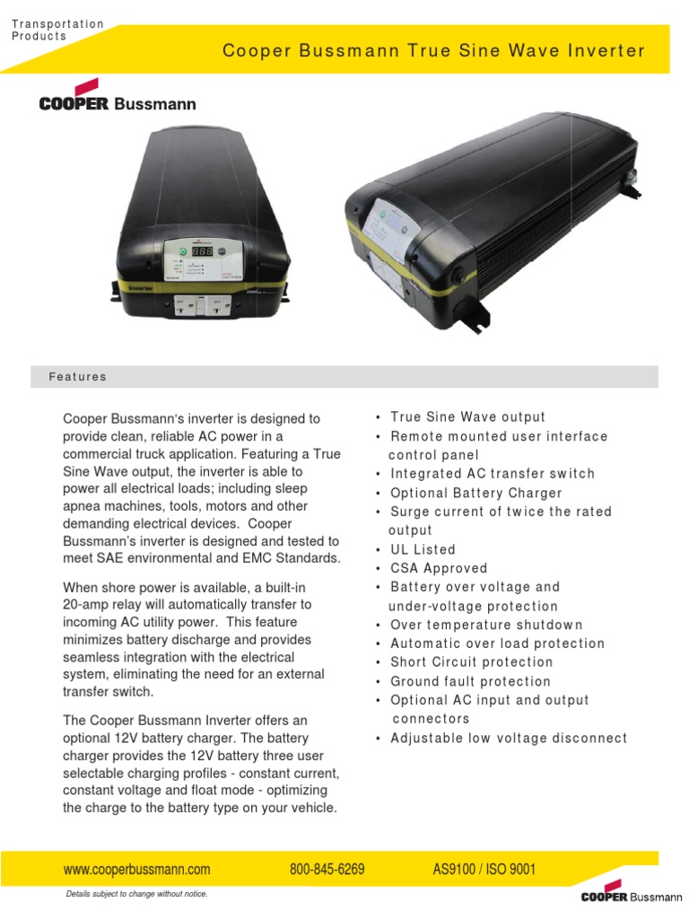 12 110 1000 Spec Sheet PDF | PDF | Power Inverter | Battery Charger