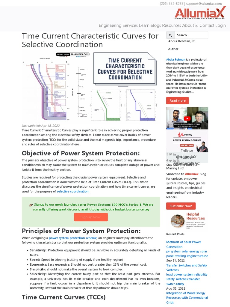 Time Current Characteristic Curves For Selective Coordination | PDF ...