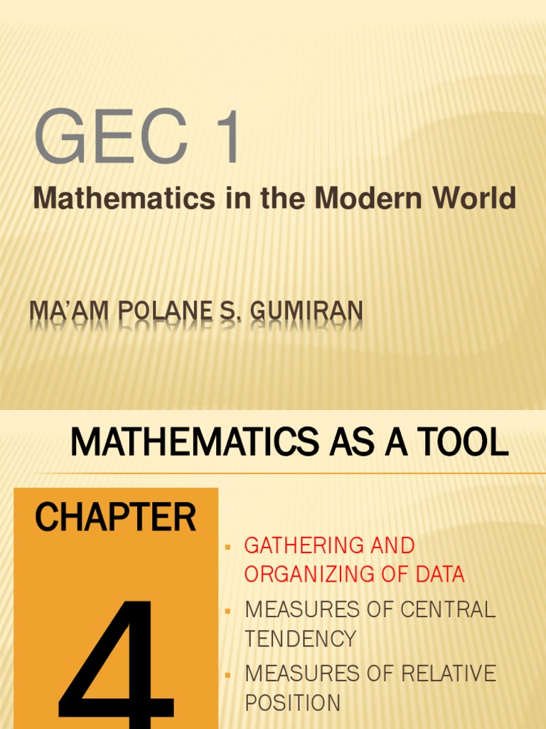 Gec 1 - Midterm (Chapter 4.1) | PDF | Probability Distribution ...
