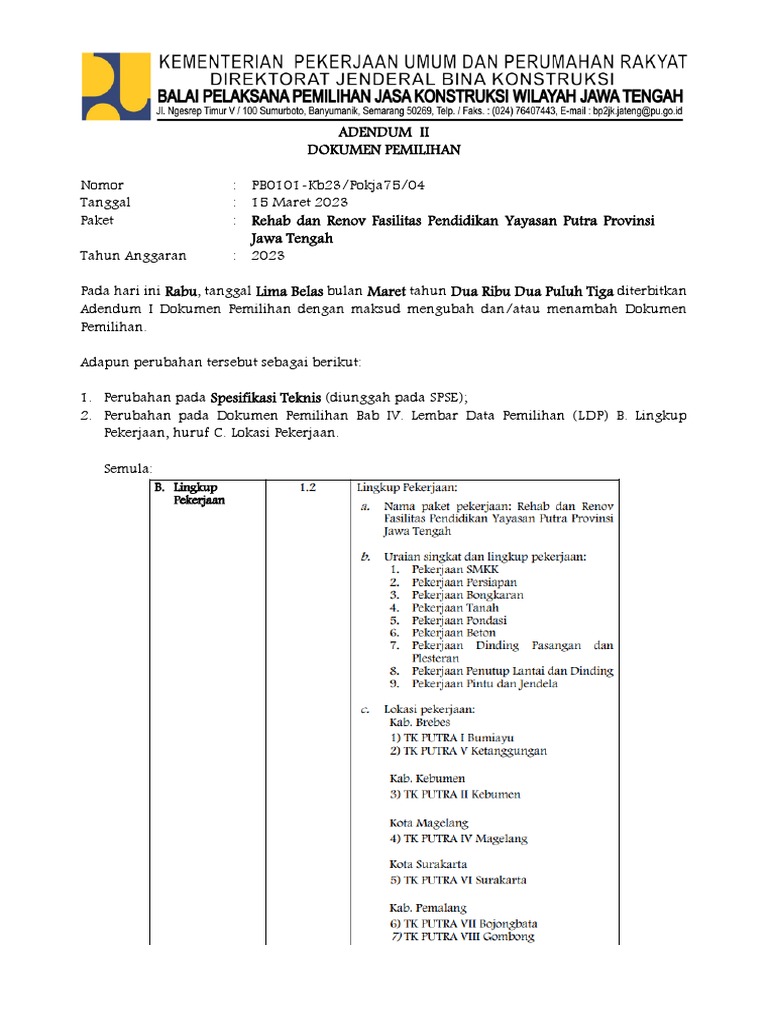Addendum Ii - 75 | PDF