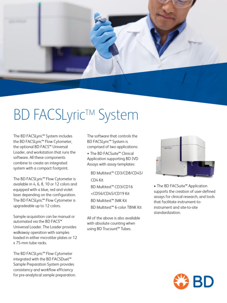 BD FACSLyric Tech Specs | PDF | Flow Cytometry | Usb