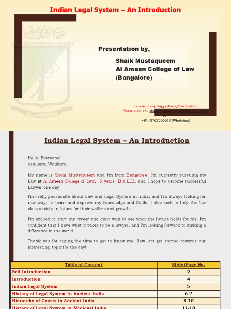 Indian Legal System - An Introduction V2 | PDF | Alternative Dispute ...