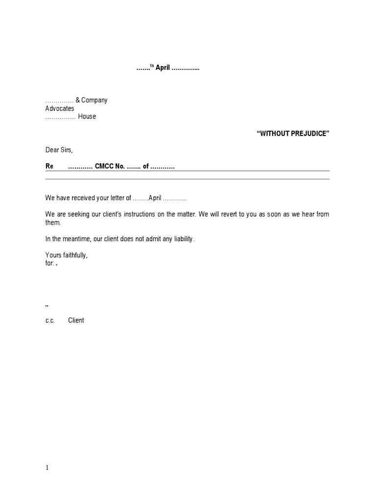 Litigation - Holding Letter | PDF