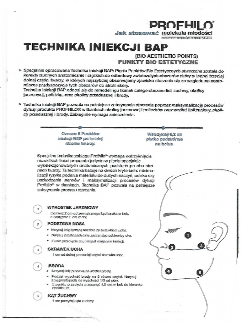 Iniekcja BAP PROFHILO PDF | PDF