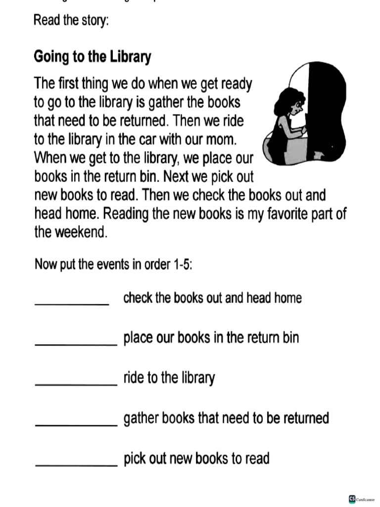 Kindergarten Reading Comprehension Sequencing 4 | PDF