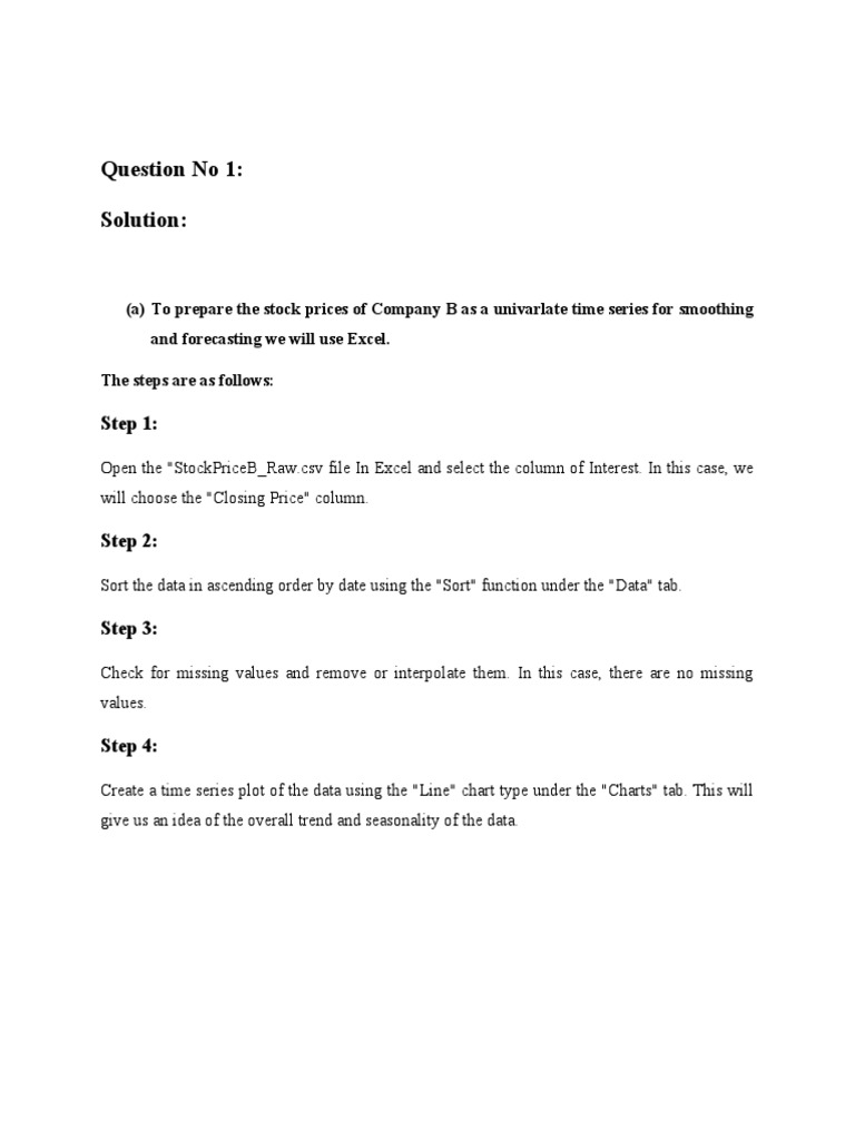 Question Solution | PDF | Time Series | Sas (Software)