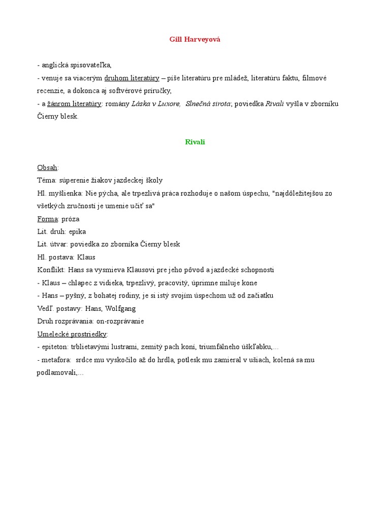 SJL 7 Gill Harveyova Rivali-1 | PDF