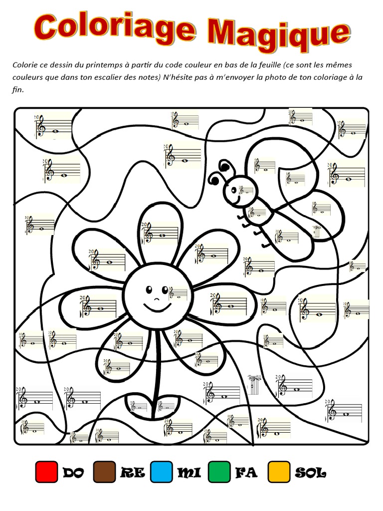 Coloriage Magique Printemps Initiation PDF | PDF