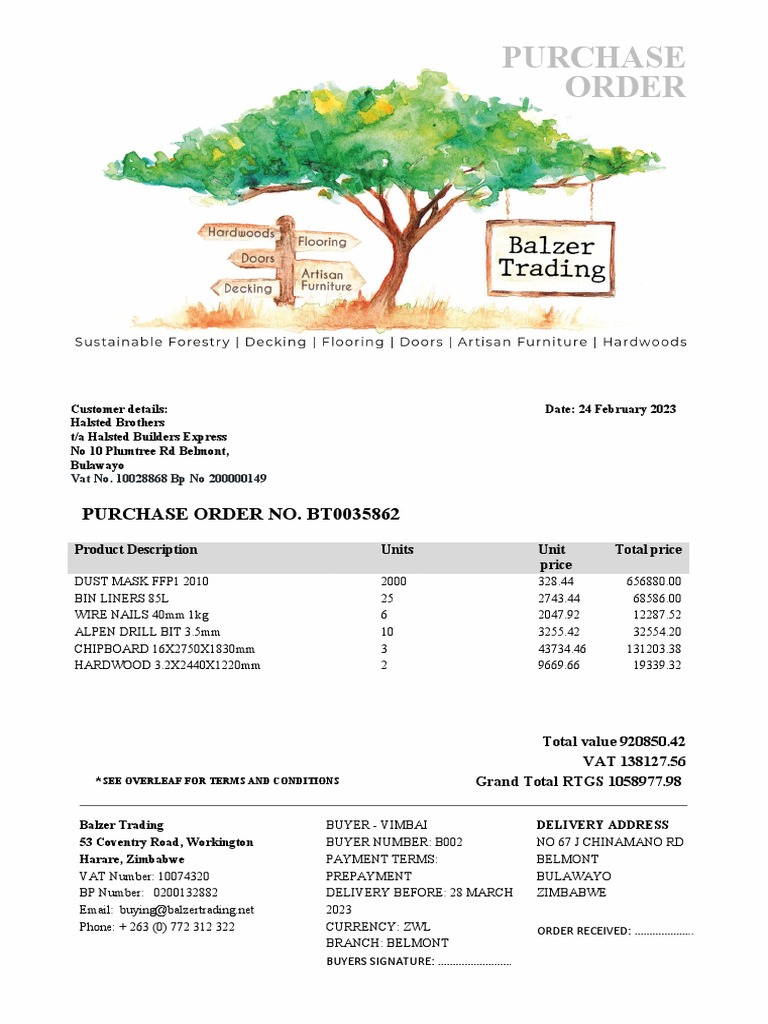Purchase order assignment.docx | PDF | Business | Economies