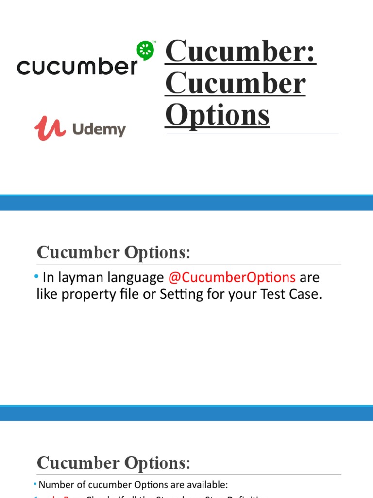 Cucumber Options | PDF