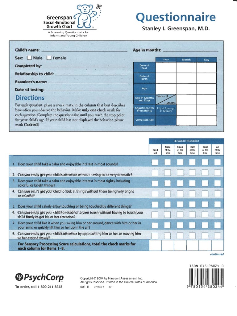 Green Span Social-Emotional Growth Chart | PDF