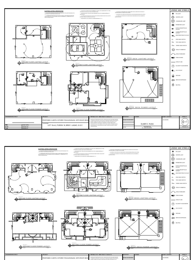Em Jake Resort Elec Plans | PDF | Electrical Wiring | Wire