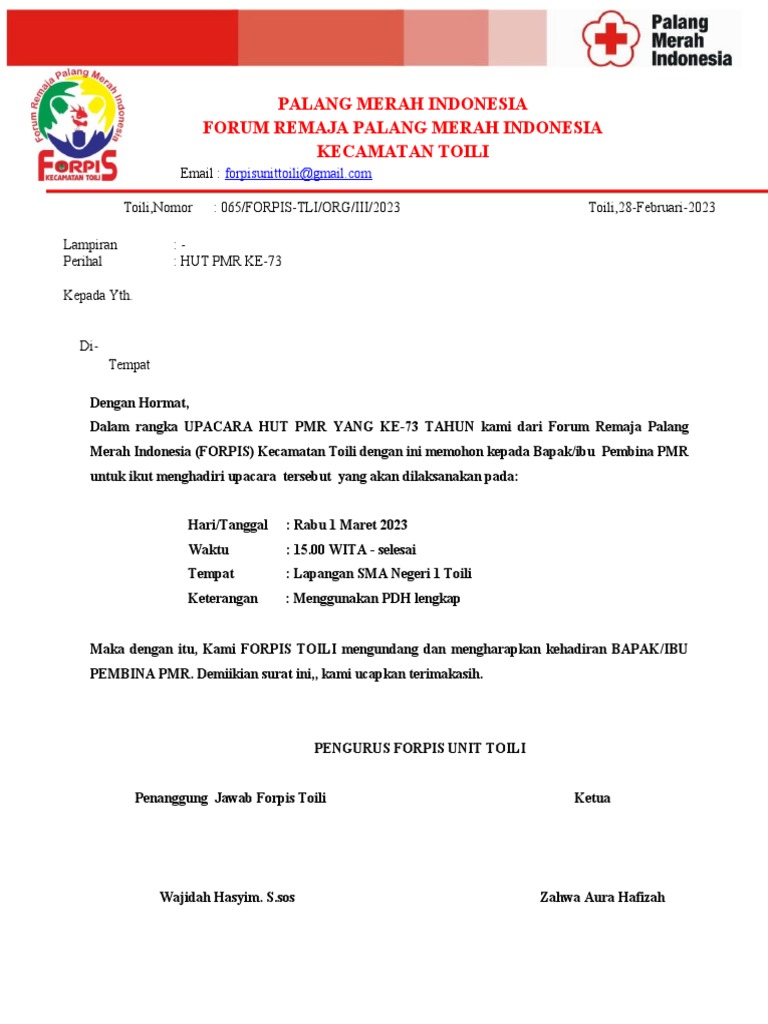 undangan hut | PDF
