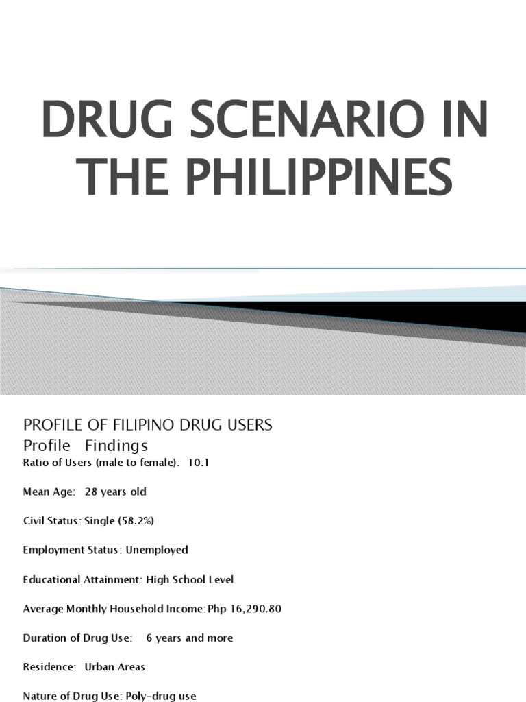 Drug Scenario in The Philippines-G9 PPT Moro | PDF