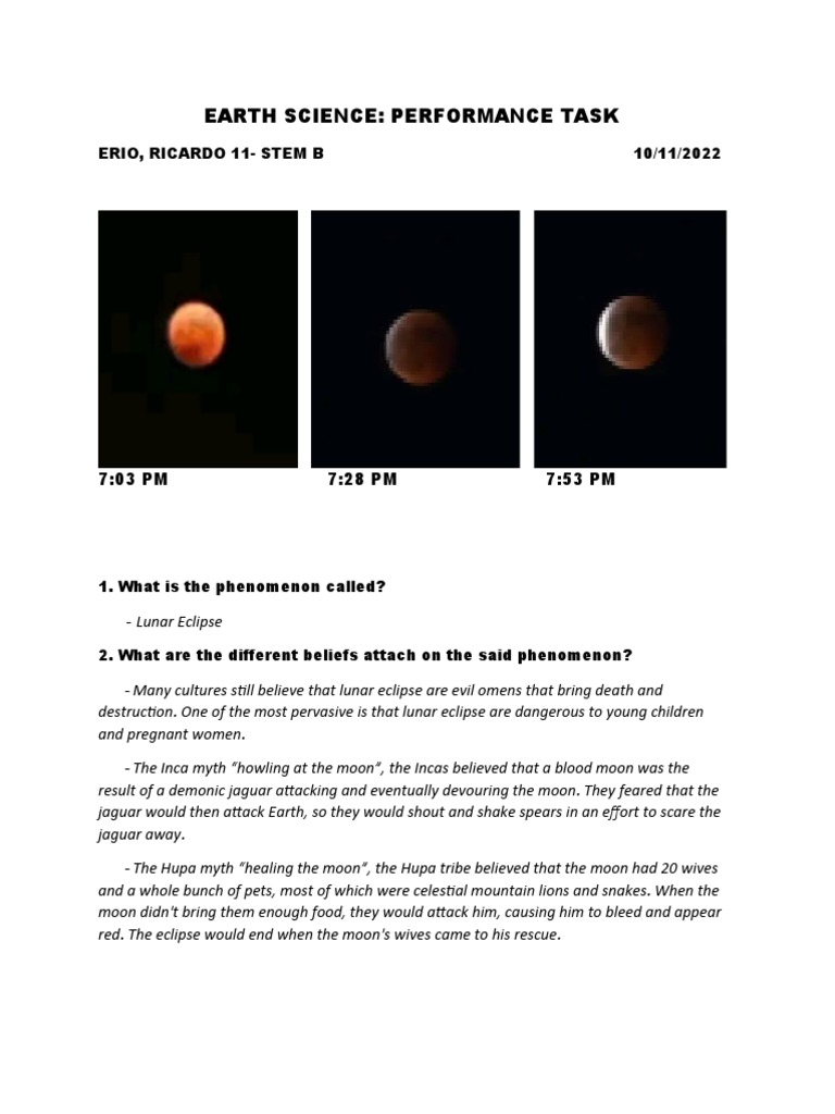 Exploring Cultural Beliefs and Scientific Explanations of Lunar ...