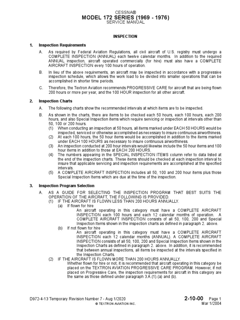 Service Manual CE-172 - 1969 - 1976 | PDF | Internal Combustion Engine ...