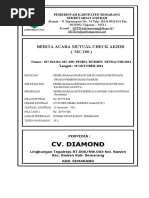 Berita Acara Mutual Check MC 100% | PDF | Pengelolaan Keuangan & Uang | Sains & Matematika