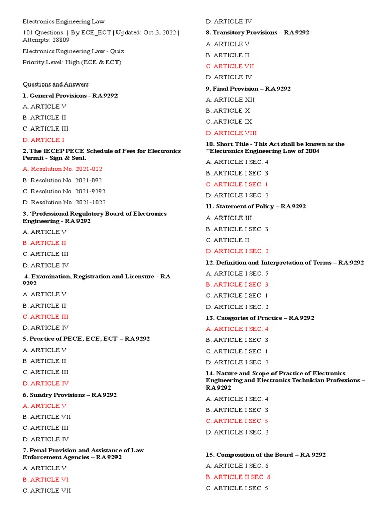 Electronics Engineering Law | PDF | U.S. Securities And Exchange ...