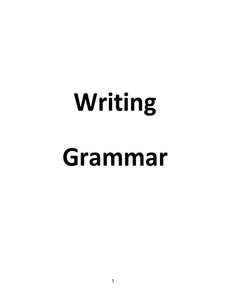 Writing Grammar Practice | PDF