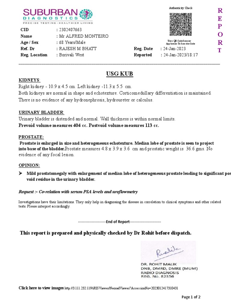 Report 2302407663 1 | PDF | Medicine | Diseases And Disorders