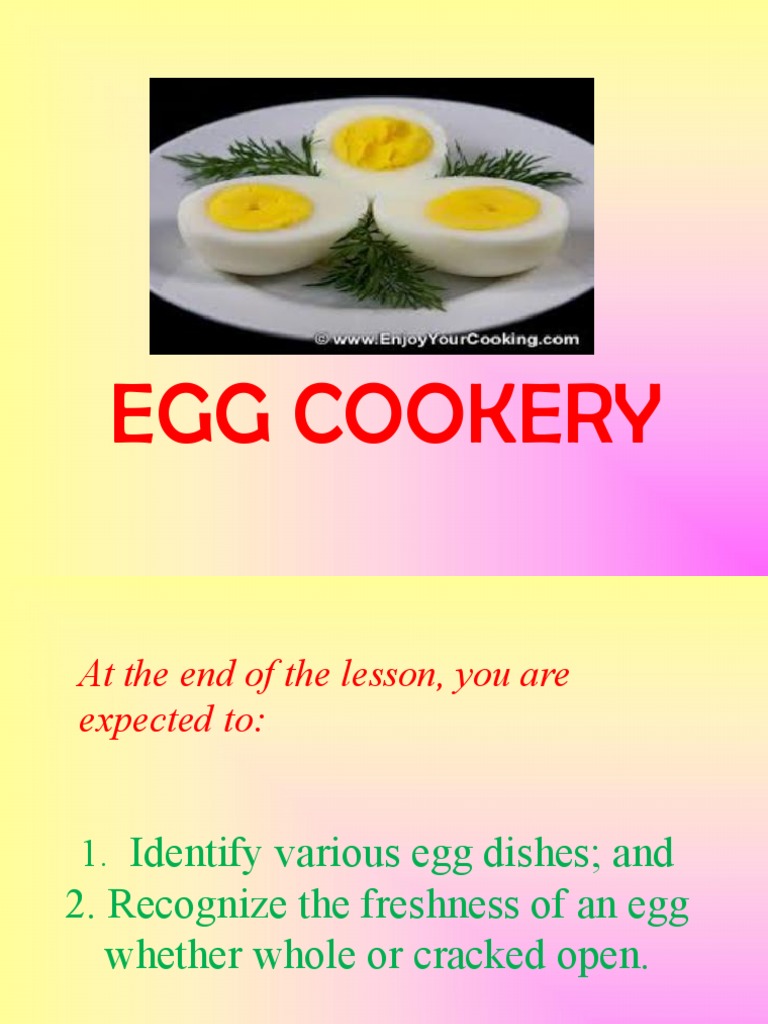 Egg Cookery Pdf Pdf Egg As Food Custard