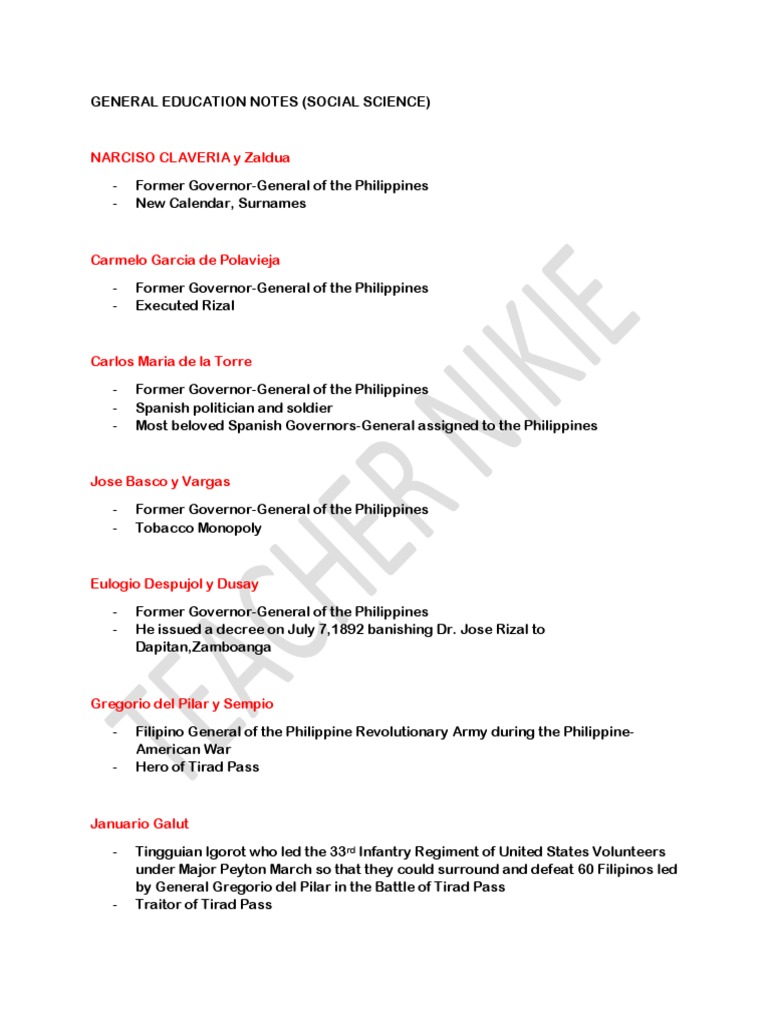 General Education Notes - Social Science | PDF | Philippines