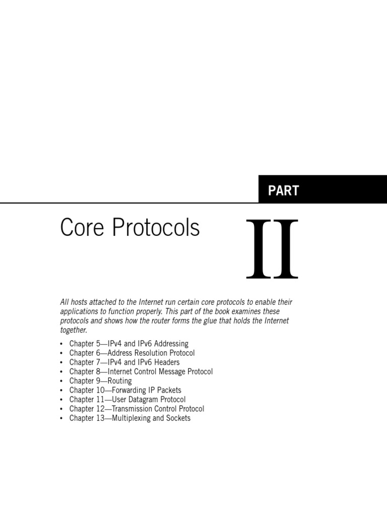 Part II Core Protocols - 2017 - The Illustrated Network PDF | PDF