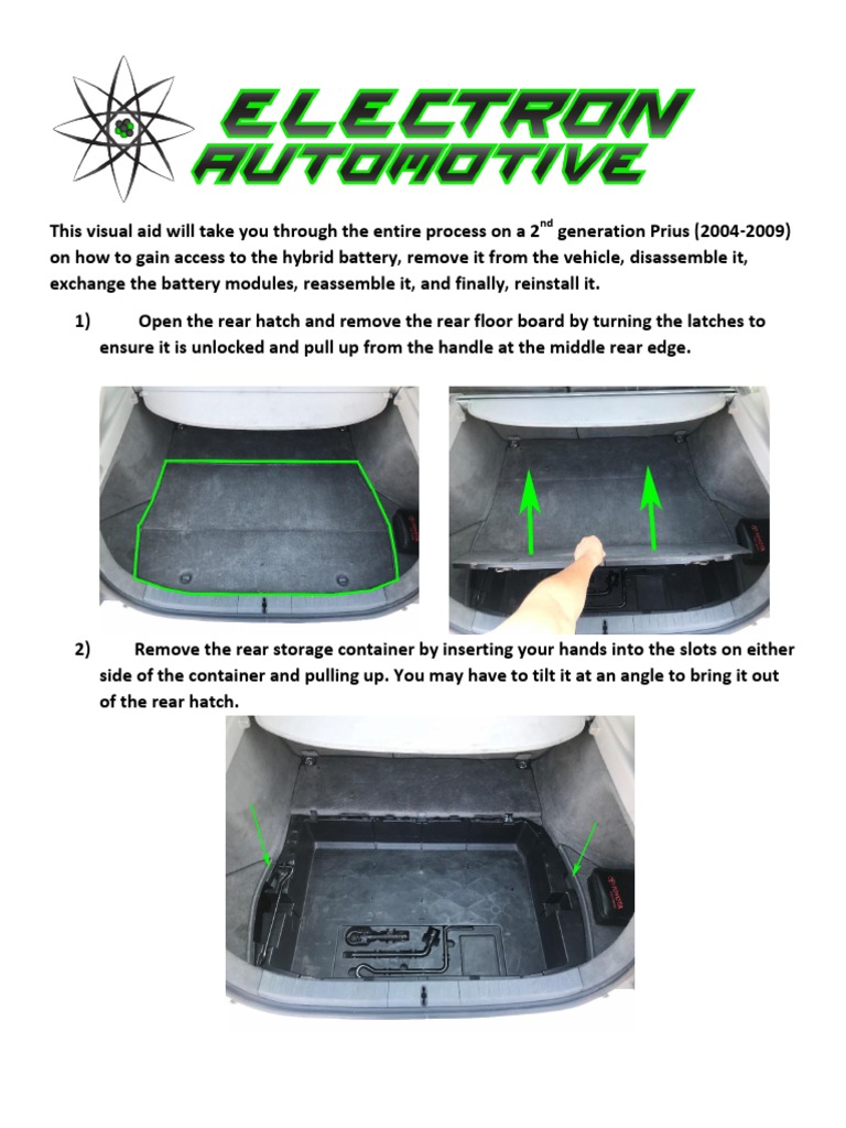 How to remove, replace modules in Prius hybrid battery (2004-2009 | PDF ...