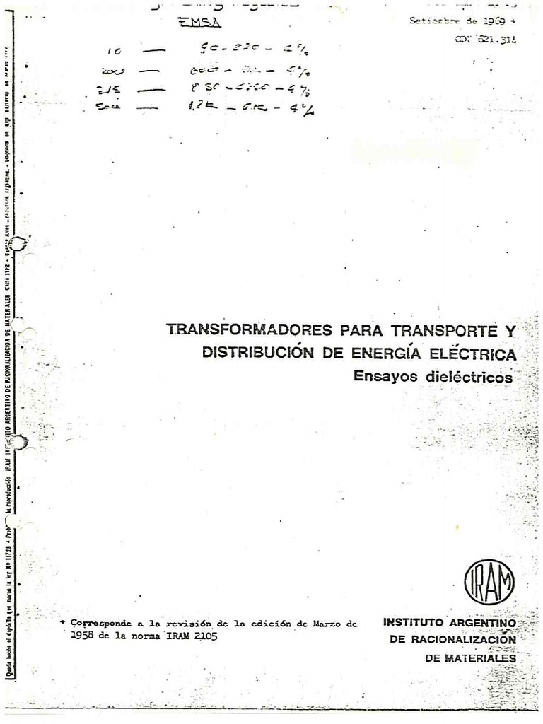 Iram 2105 - Ensayos Dielectricos | PDF
