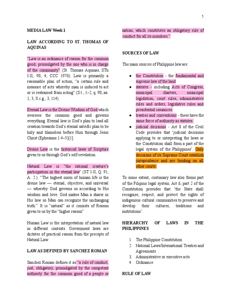 Media Law Notes - Weeks 1-6 | PDF | Eminent Domain | Bill (Law)