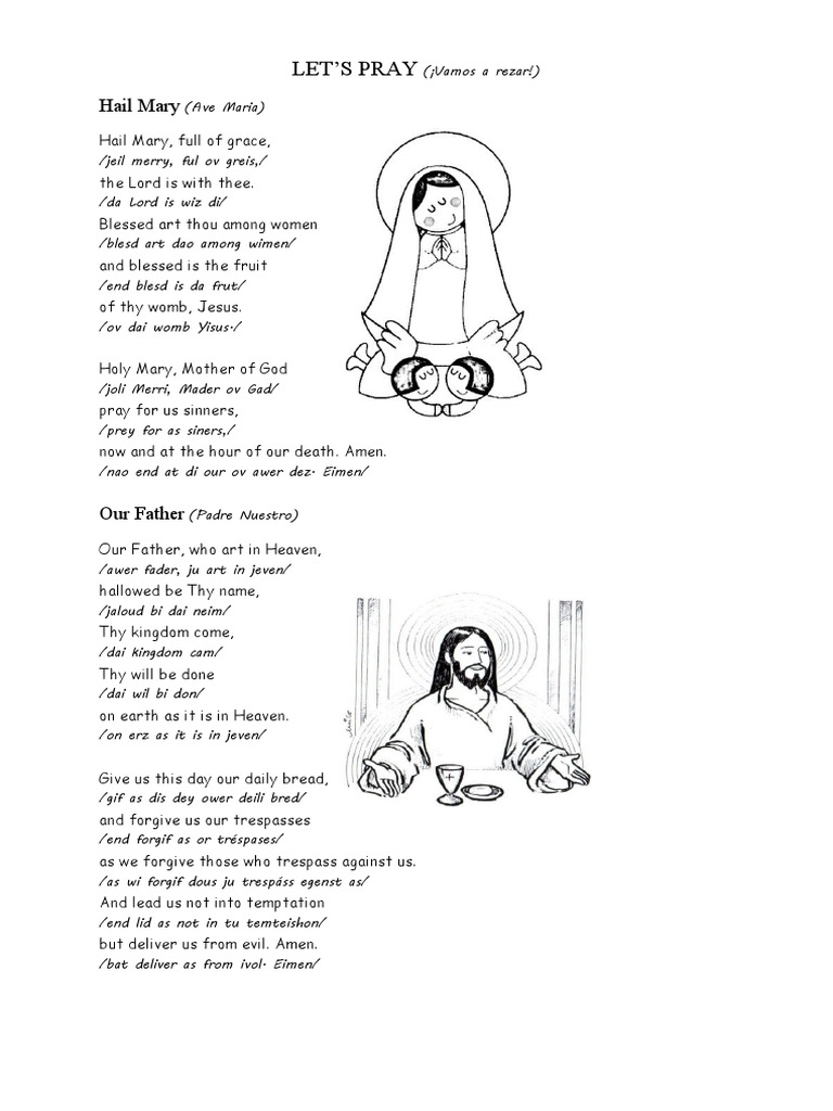 Our Father Hail Mary Pdf