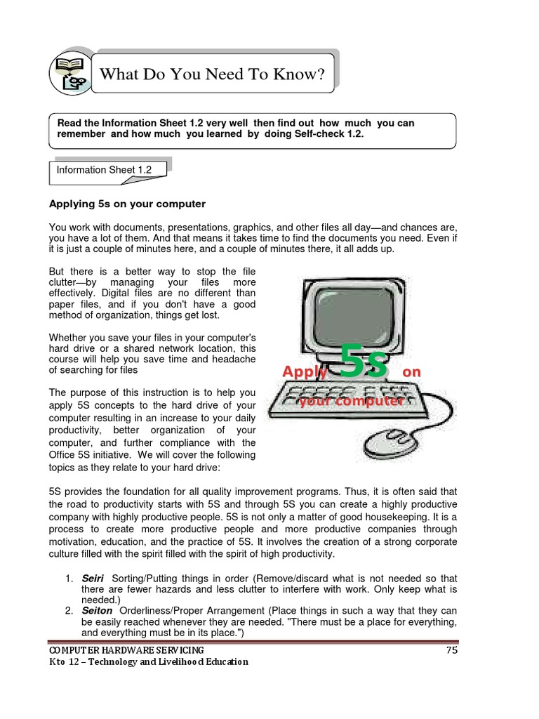 Applying 5S On Your Computer | PDF