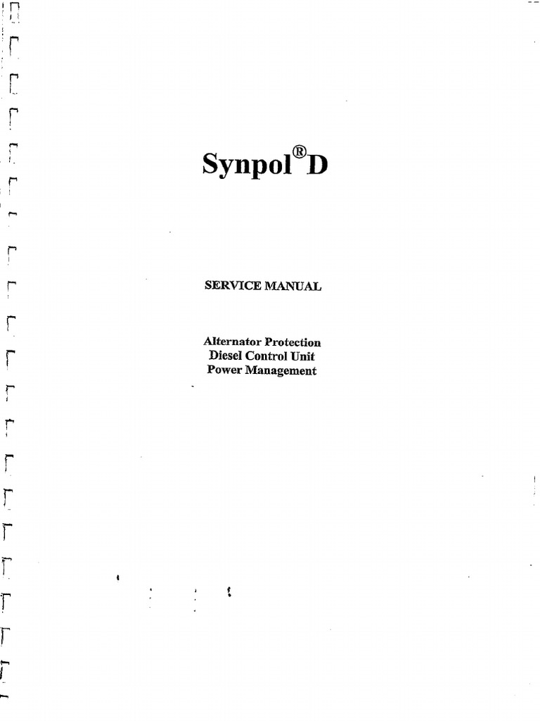 Synpol D SERVICE MANUAL PDF | PDF
