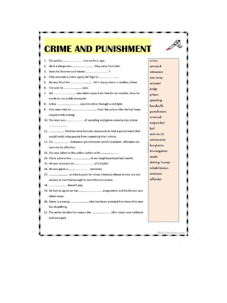 ELS Vocabulary Crime and Punishment | PDF