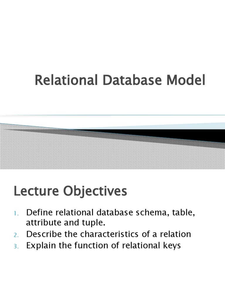 Relational Model Pdf Relational Model Relational Database