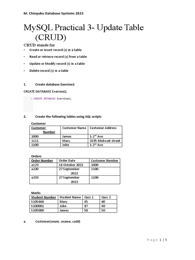 MySQL Practical 3 | PDF | Relational Database | Data