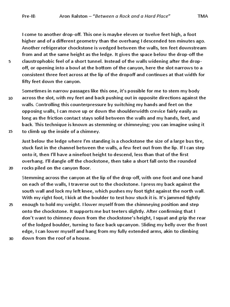 Aron Ralston - Between A Rock and A Hard Place | PDF