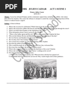 Julius Caesar Act 1 Scene 1 Workbook Answers | PDF | Julius Caesar | Mark Antony