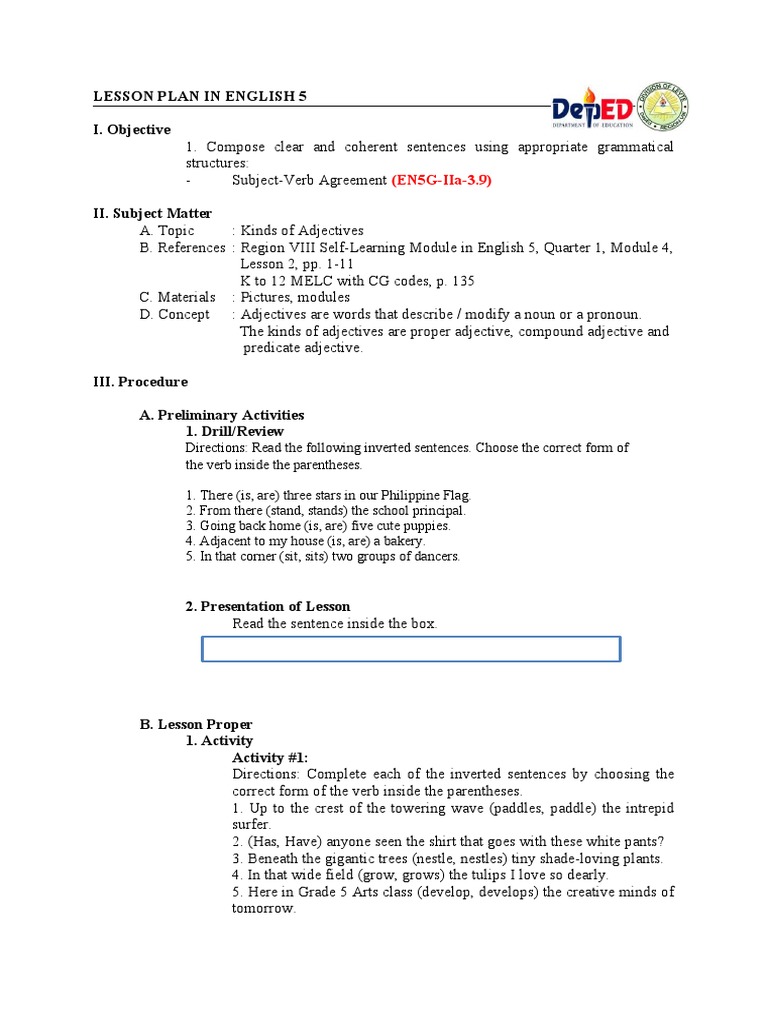 Lp-Subjectverb Agreement | PDF | Verb | Subject (Grammar)