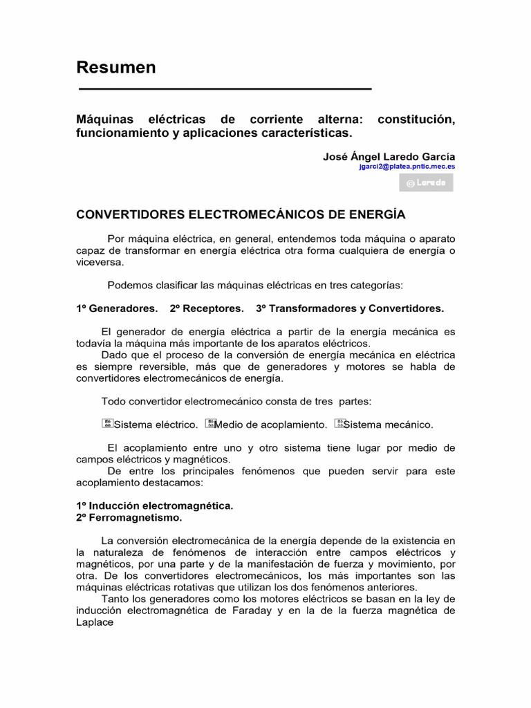 49 Máquinas Eléctricas de Corriente Alterna Constitución, Funcionamiento y Aplicaciones ...