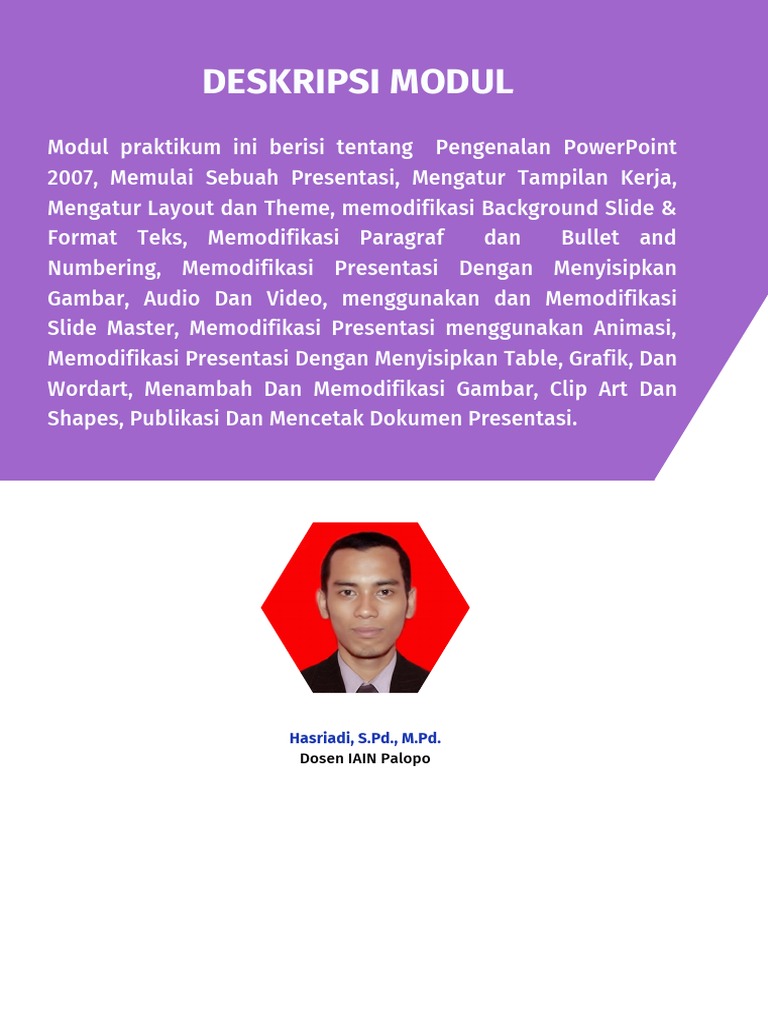 MODUL PRAKTIKUM POWERPOINT SAMPUL BELAKANG.pdf | PDF