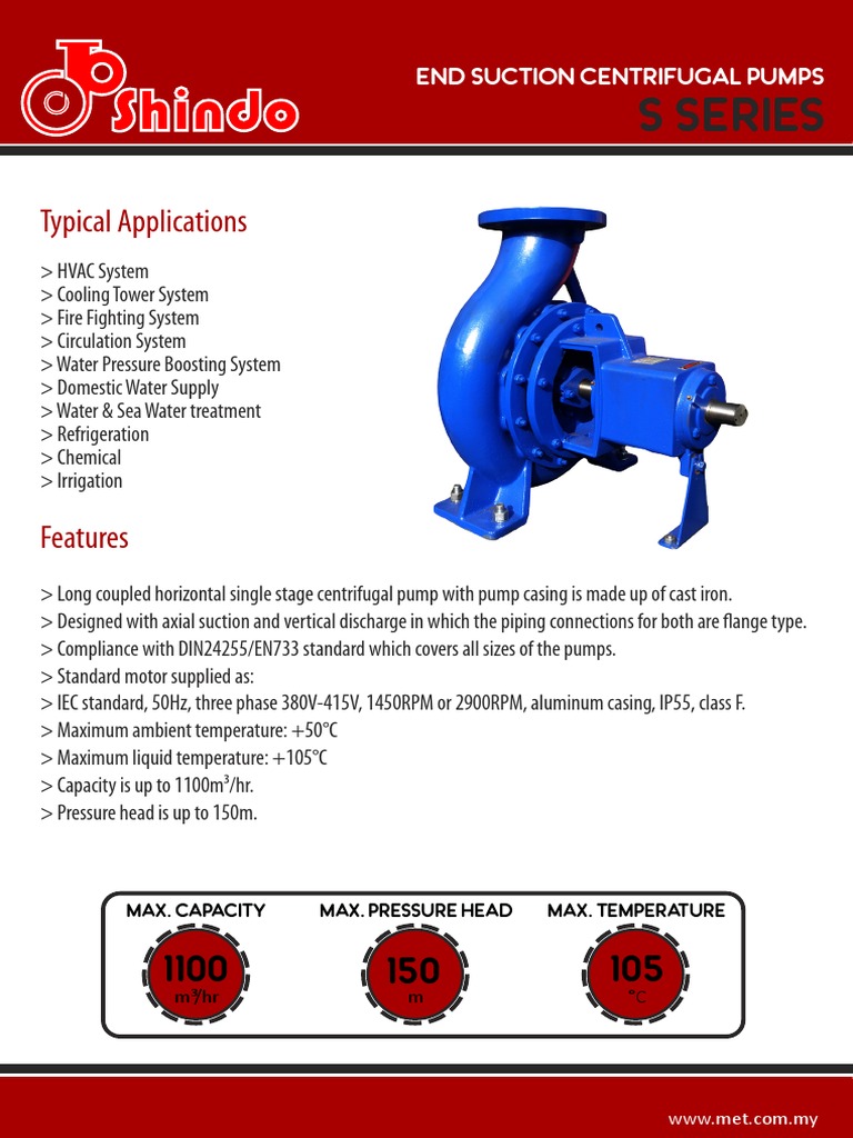 S Series Flyer | Download Free PDF | Pump | Water