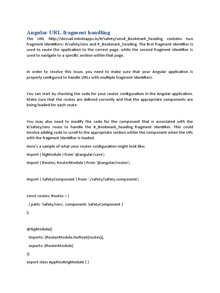 Angular URL Fragment Handling | PDF | Computer File | Html