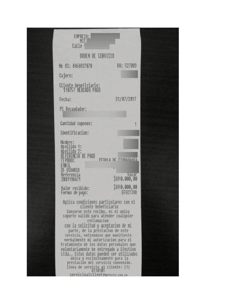 Efecty Recibo | PDF