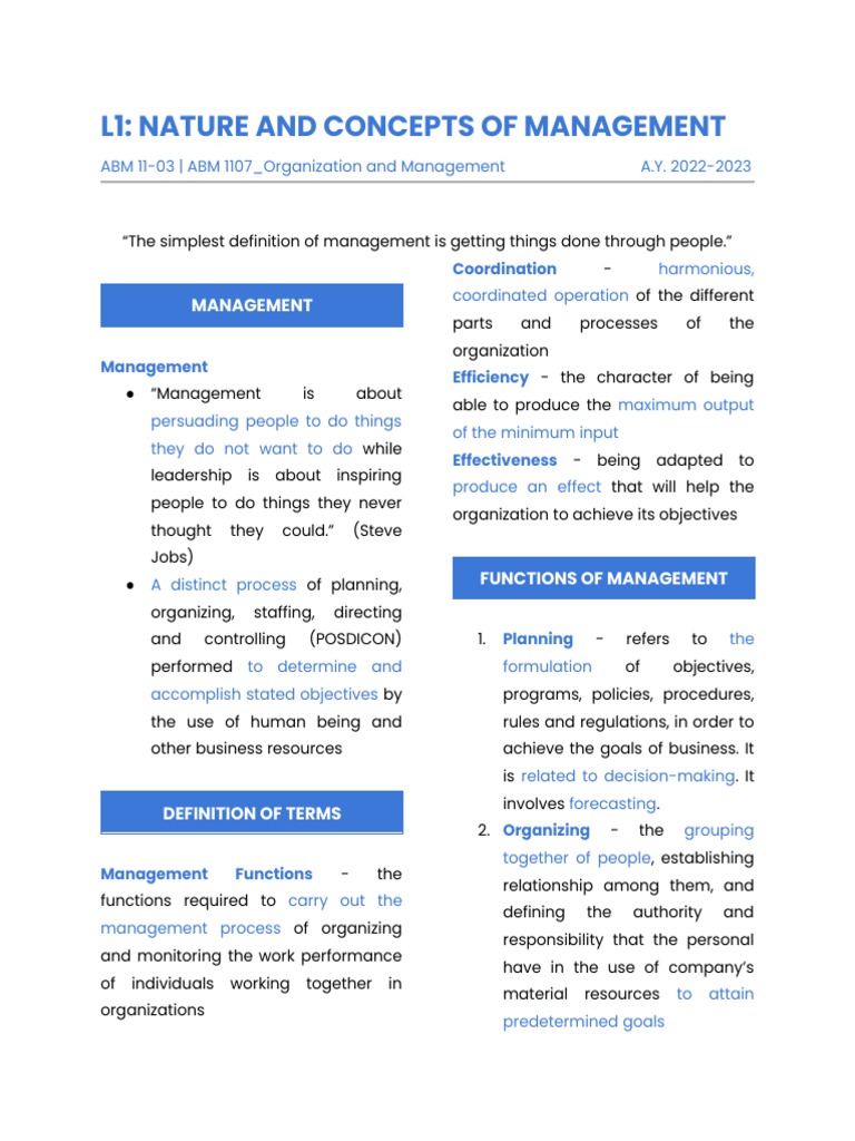 Organization and Management Notes | PDF | Motivation | Motivational