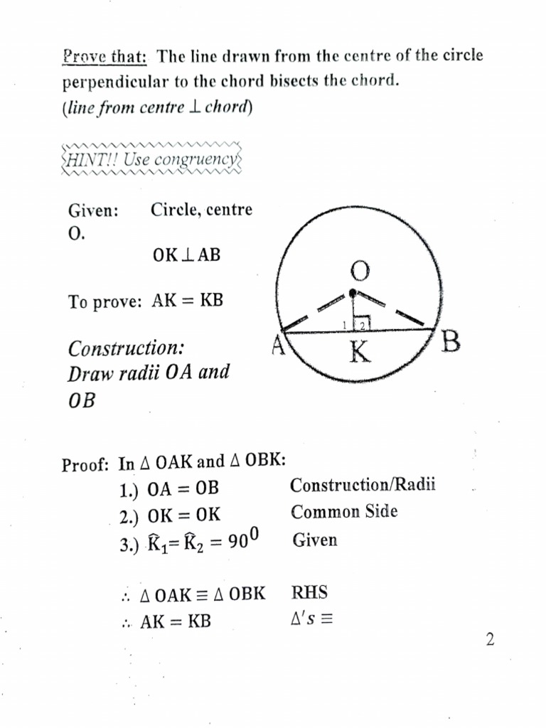 Circle Theorems and Proofs | PDF | Circle | Triangle Geometry
