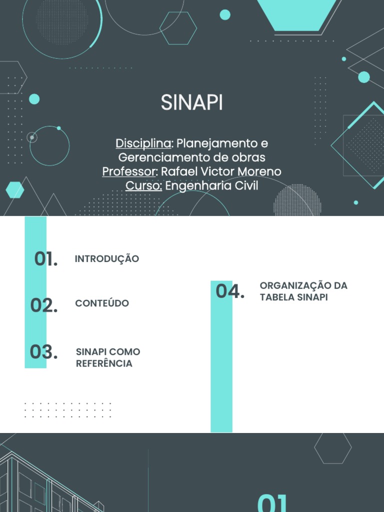 Aula03 - SINAPI | PDF | Engenharia Civil | Economias