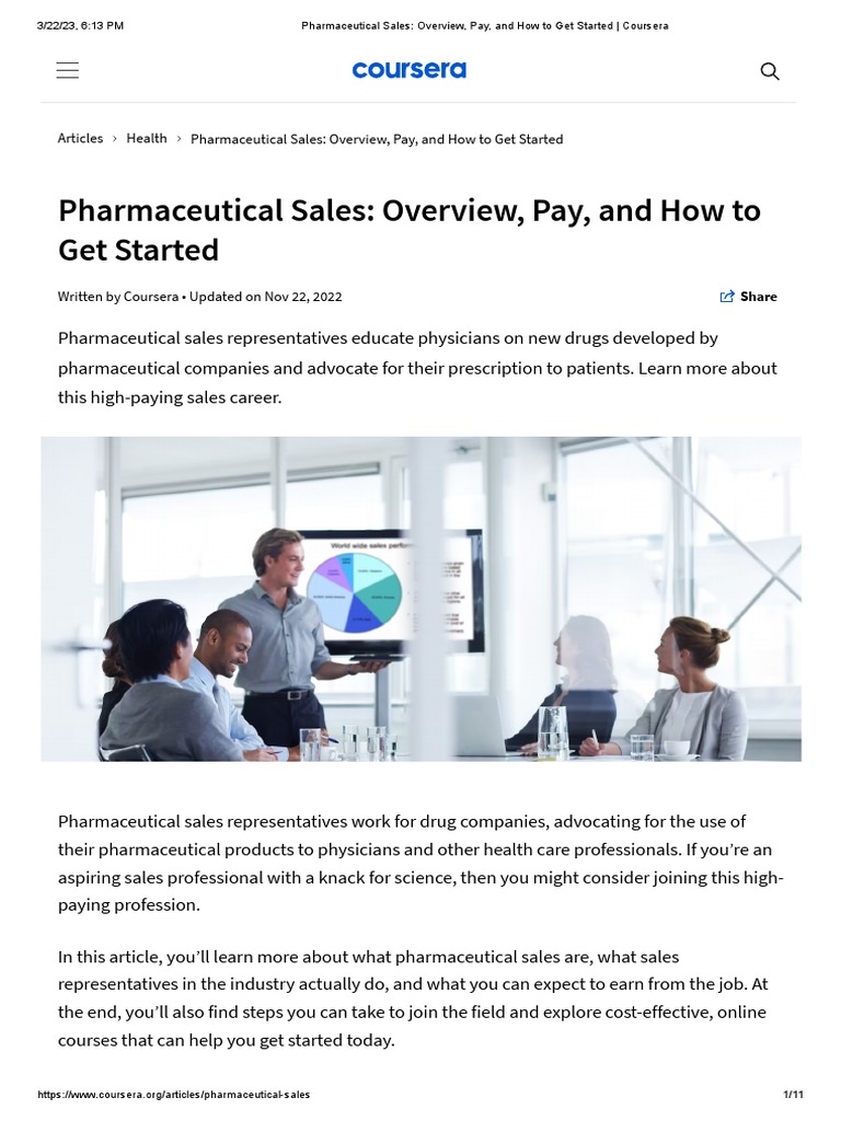Pharmaceutical Sales - Overview, Pay | Download Free PDF | Sales ...