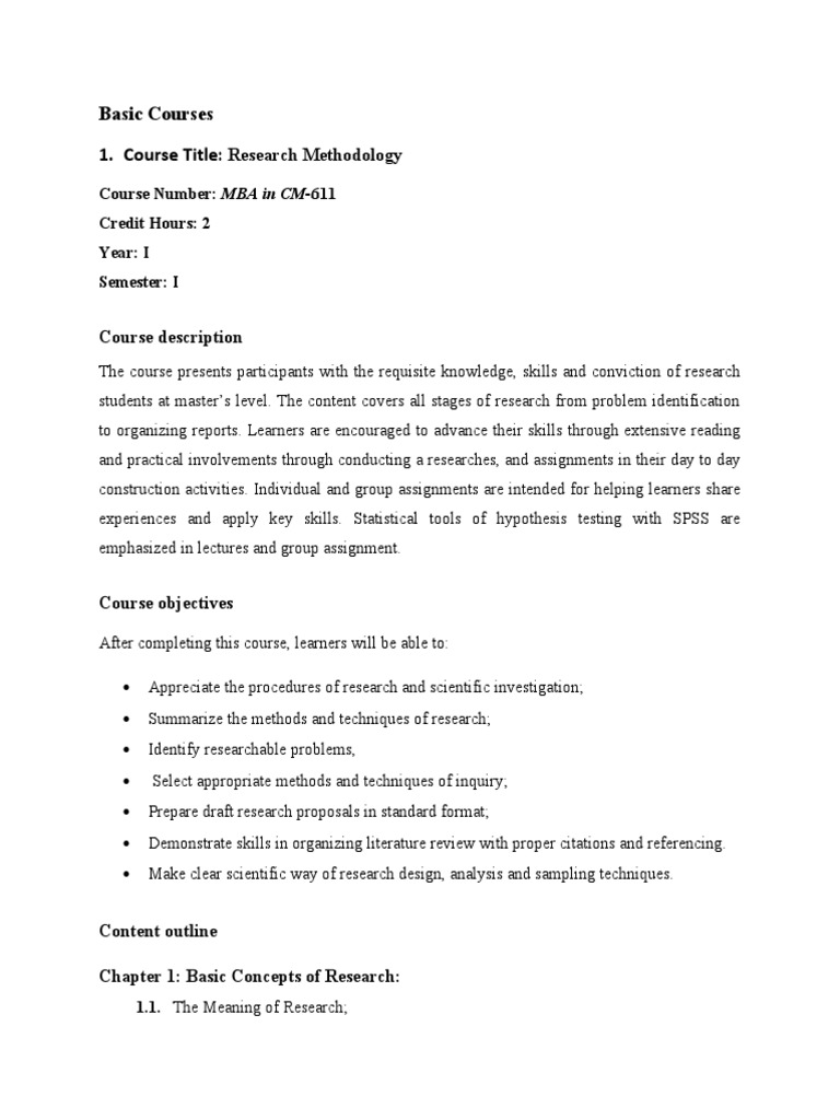 An Introduction to Research Methodology: Outlining Key Concepts ...