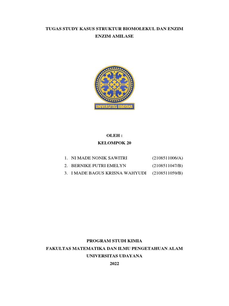 20 - Enzim Amilase - Makalah Study Case PDF | PDF